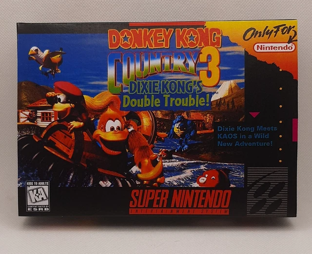 SNES - DONKEY KONG Country 3: Dixie Kong's Double Trouble! - Box Cover ONLY EUR 6,99 - PicClick FR